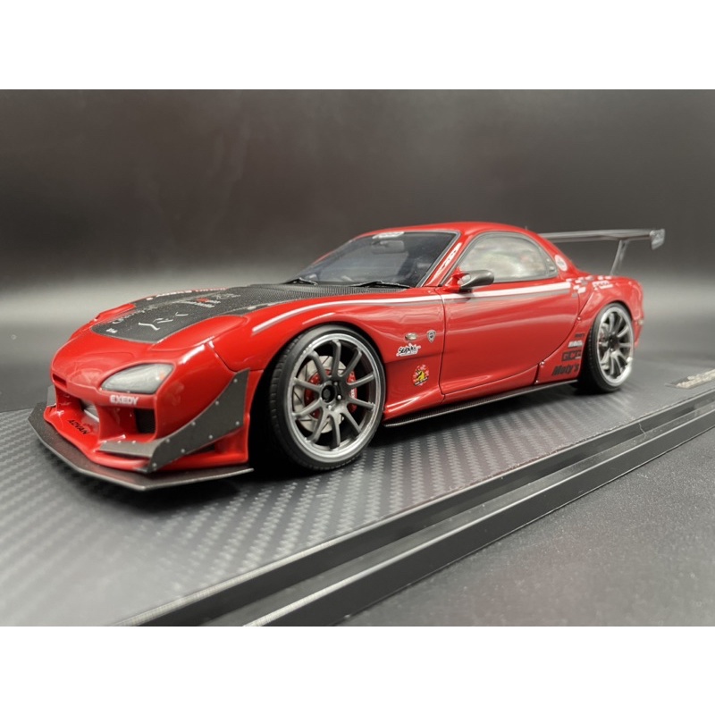 โมเดลรถยนต์จำลองสเกล 1:18 Ignition Model IG2042 FEED RX-7 (FD3S) 魔王 Red | Shopee Thailand