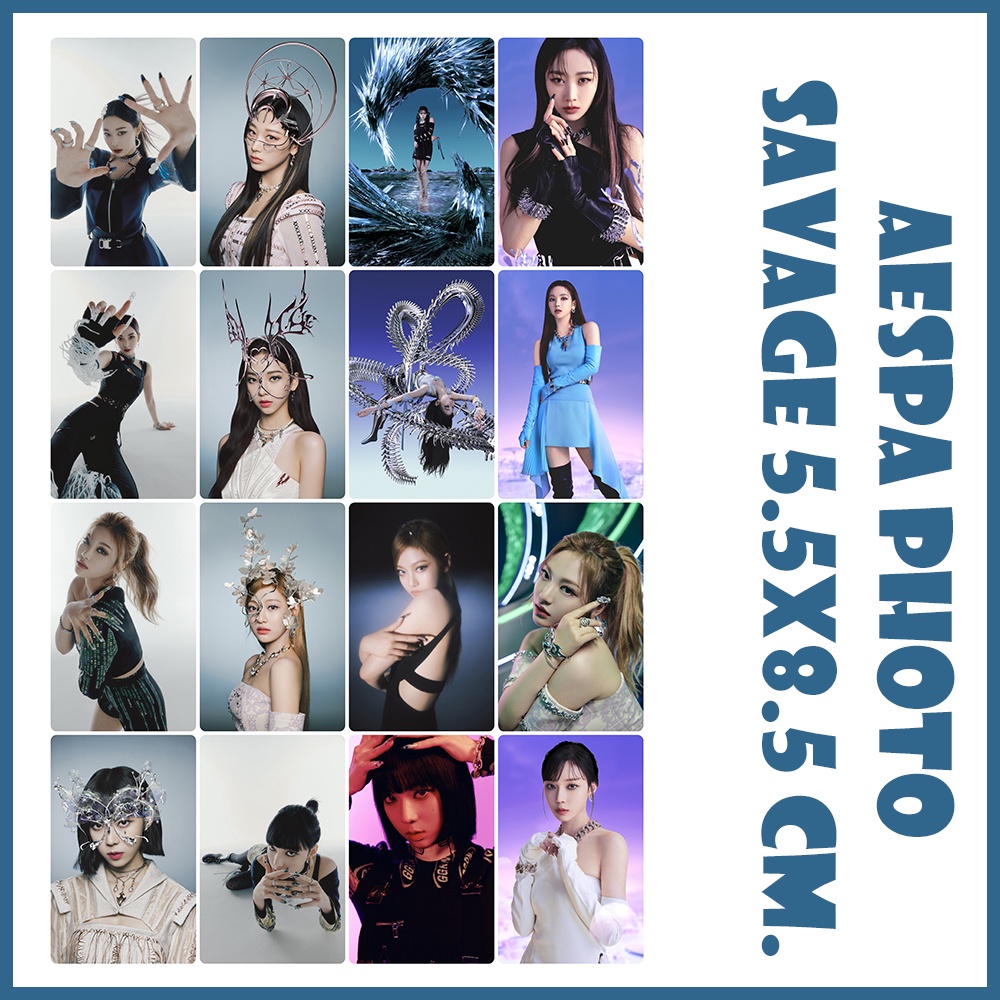 AESPA - รูปภาพ SAVAGE 5.5x8.5 cm. 8 bath/pcs | Shopee Thailand