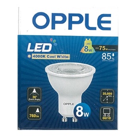OPPLE LED E2 GU10 8W 220V 2700K/4000K/6500K 36Degree Non-dim | Shopee Thailand