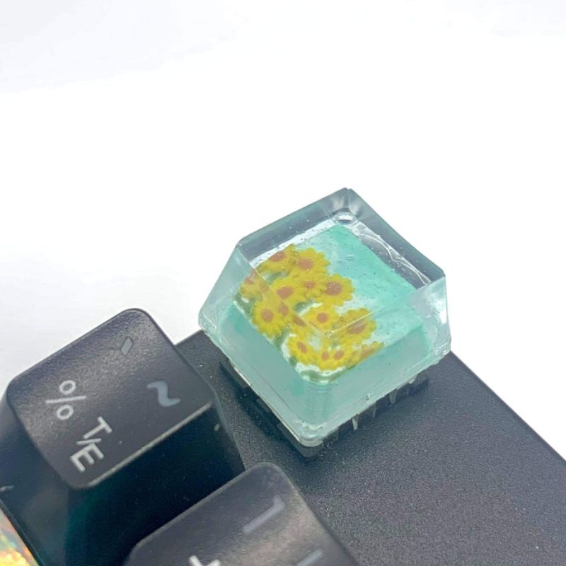 Sunflower keycaps resin คีย์แคปเรซิ่น | Shopee Thailand