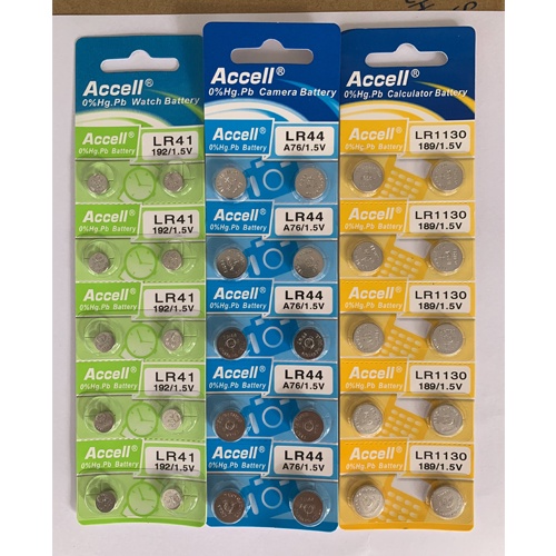 ถ่านกระดุม ACCELL LR41,LR43,LR44,LR1130 ของแท้ 💯% จำหน่ายยก 1แผง มี 10ก้อน | Shopee Thailand