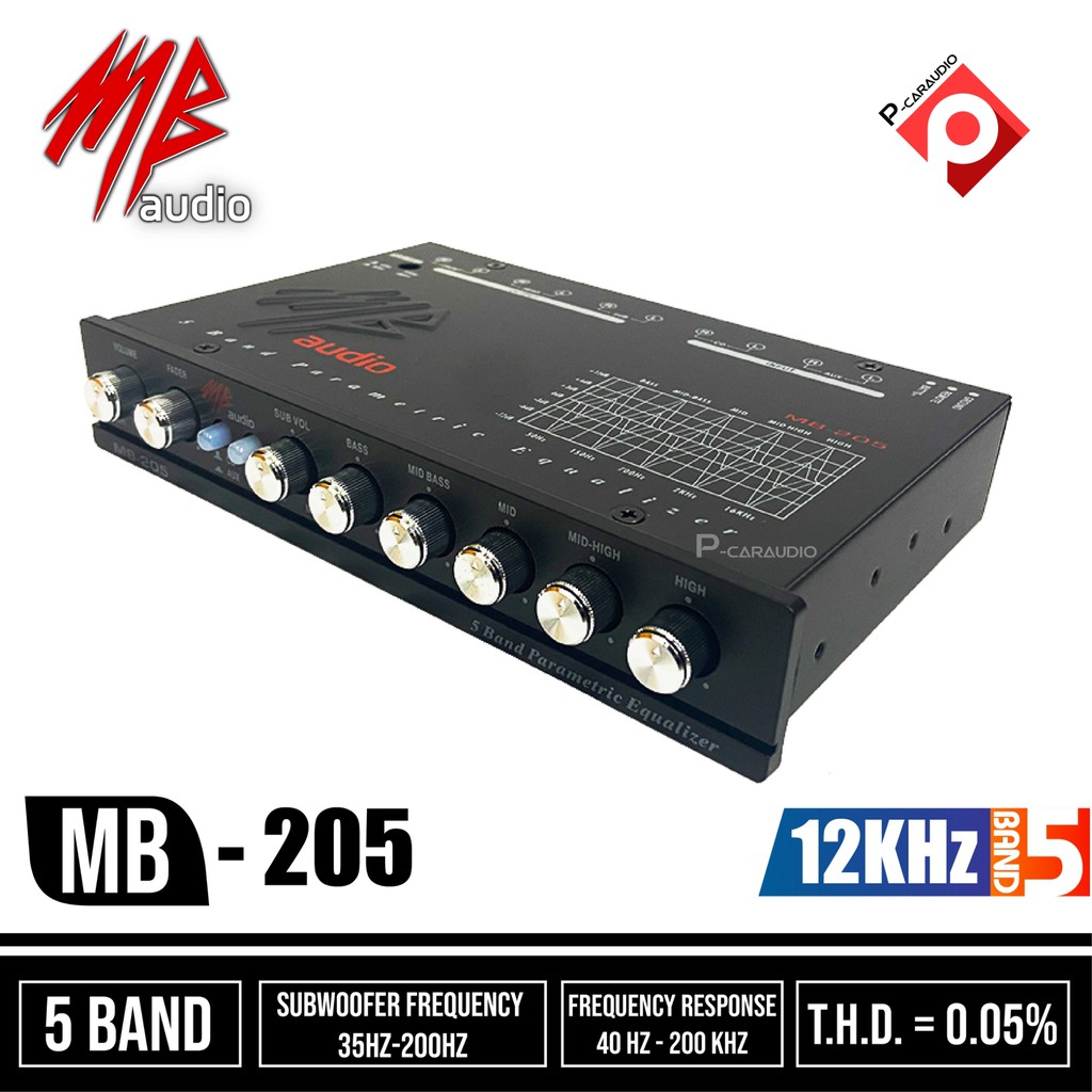 MB AUDIO : MB-205 ปรีแอมป์ / อิควอไลเซอร์ขนาด 5 แบนด์…พร้อมซับวูฟเฟอร์ ...