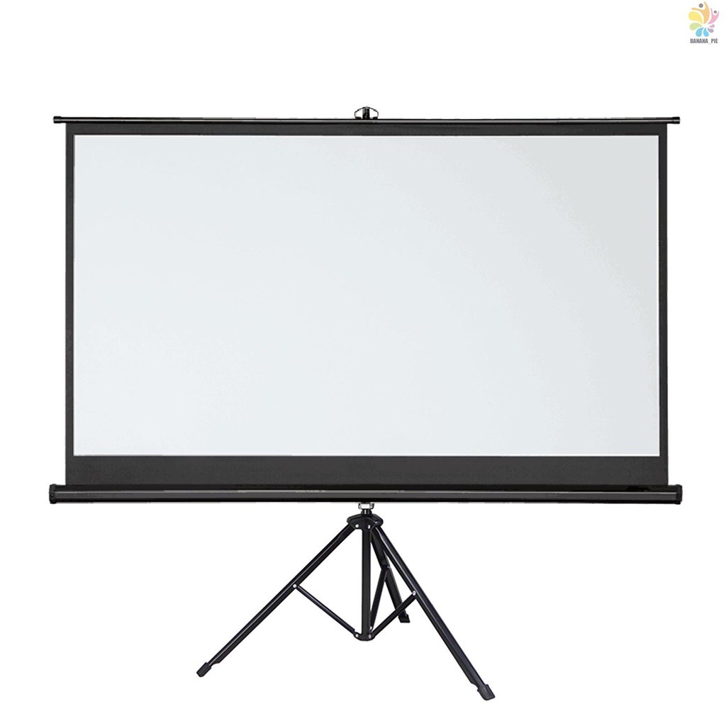 72 inches Projector Screen with Tripod Stand 16:9 Portable Projection ...