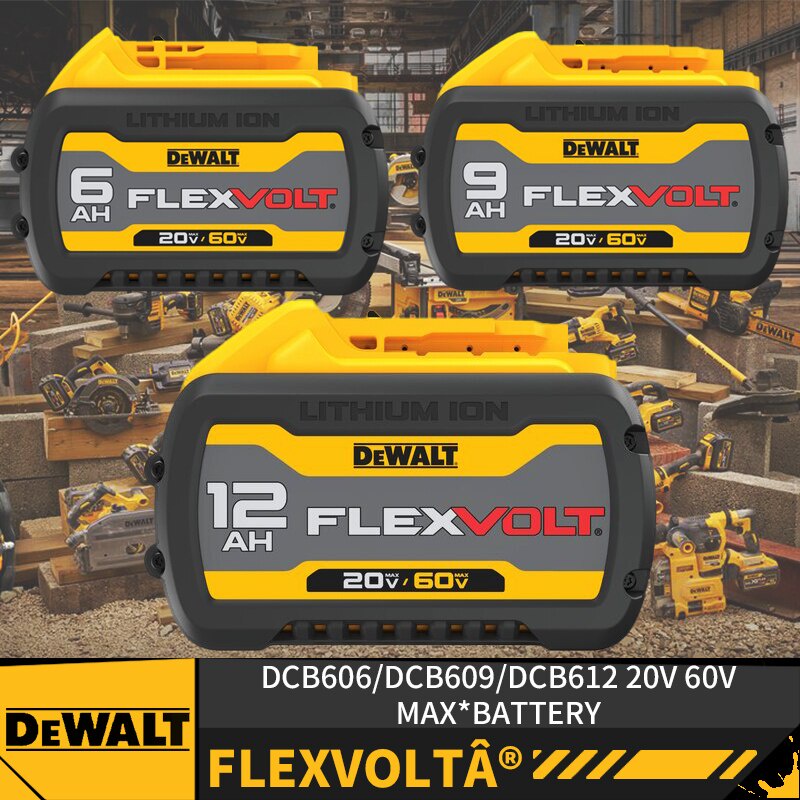 DEWALT DCB606 / DCB609 / DCB609G / DCB612 20V/60V MAX* FLEXVOLT BATTERY ...