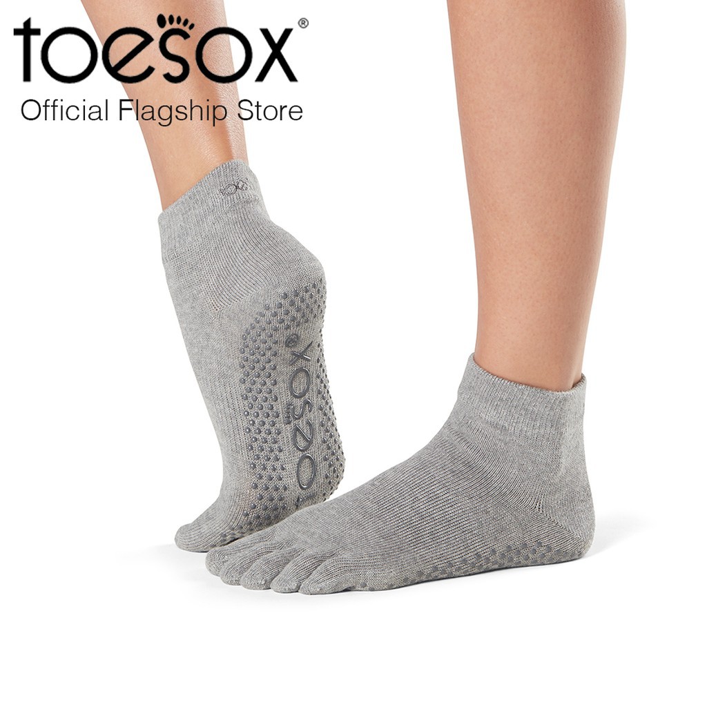 ToeSox โทซอคส์ ถุงเท้ากันลื่นแยกนิ้วแองเคิล รุ่น Ankle ปิดนิ้วเท้า ...