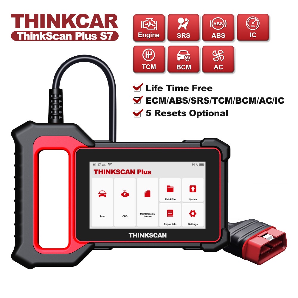 Thinkcar Thinkscan Plus S2 S4 S7 OBD2 เครื่องสแกนเนอร์วินิจฉัยรถยนต์ DPF Reset OBD2 Code Reader ...