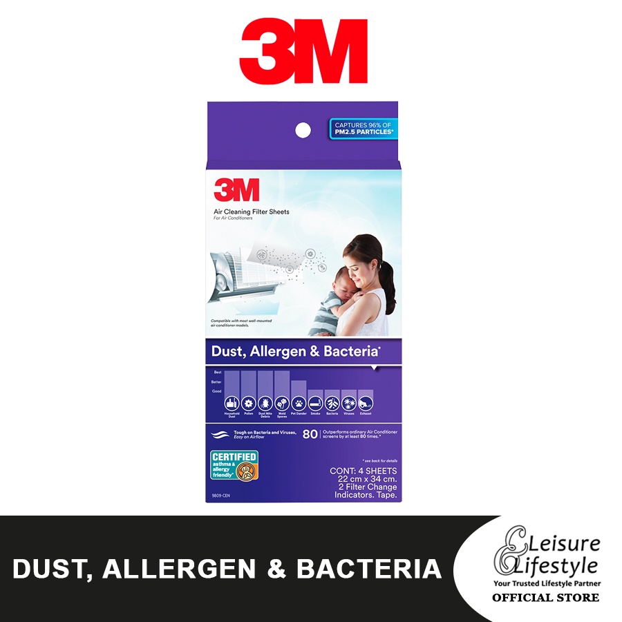 3m Filtrete Aircon แผ่นฟิลเตอร์ทําความสะอาด (ฝุ่น / เกสร & สารก่อภูมิแพ้) 9808-ศตวรรษ (ฝุ่น ...