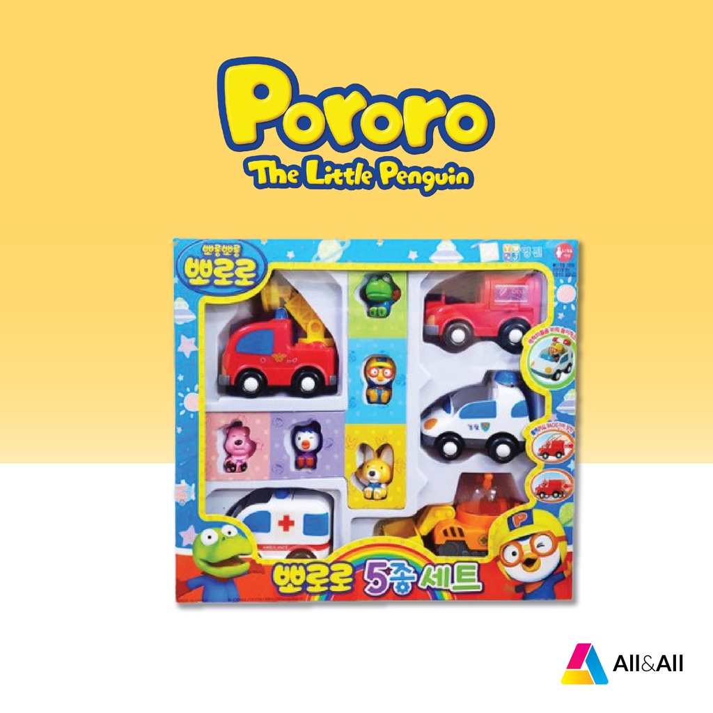 [Pororo] Pullback Mini Car Set 5 types / Kid Children Toddler Best Toy ...