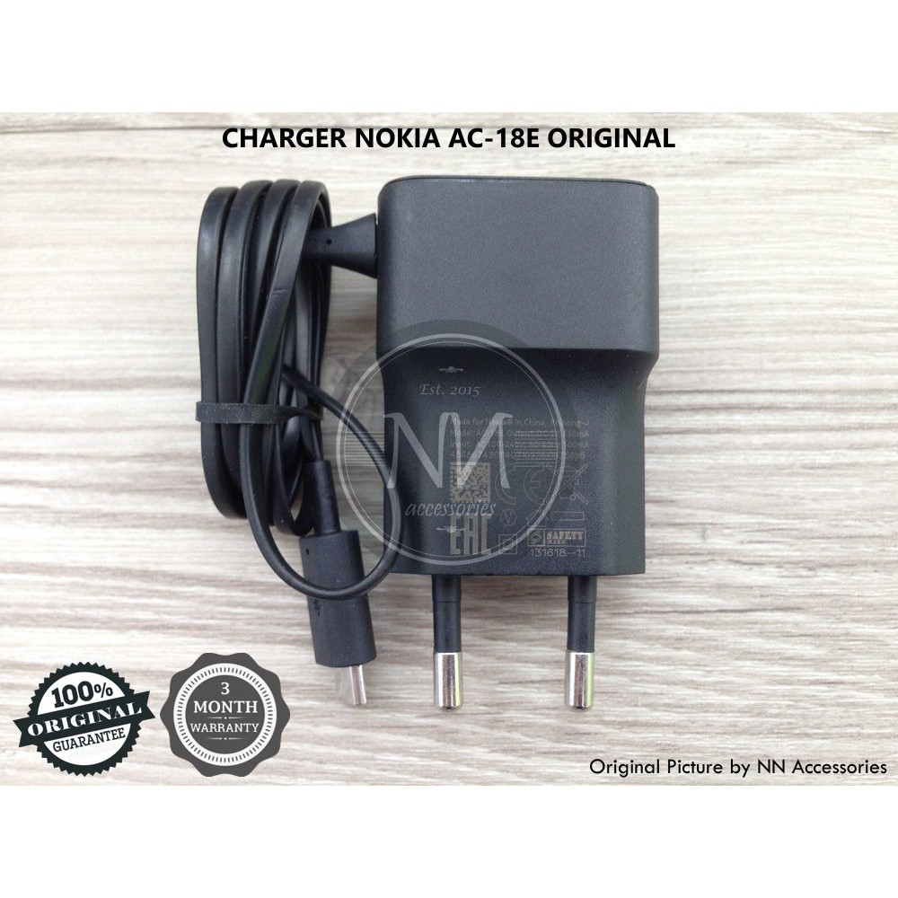 เครื ่ องชาร ์ จ NOKIA AC-18E 550mA MICRO USB 105 106 110 130 150 210 ...