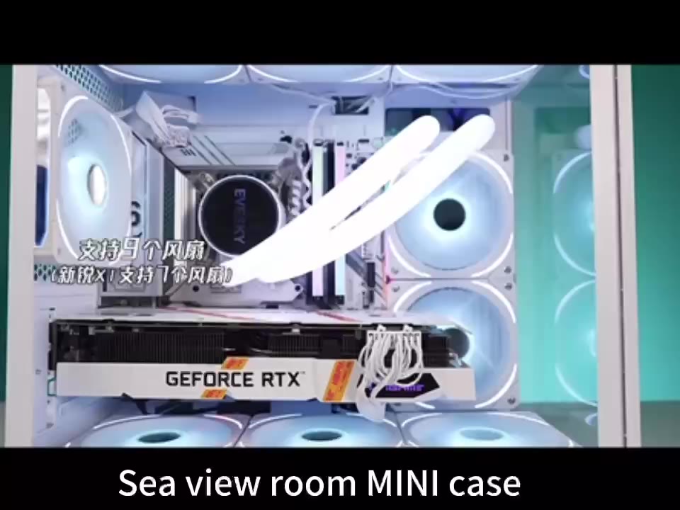 Mingsu sea view room mini case computer case M-ATX black support water ...
