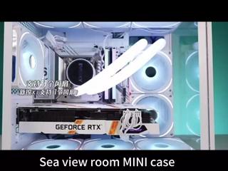 Mingsu sea view room mini case computer case M-ATX black support water cooling fan 240 computer ...