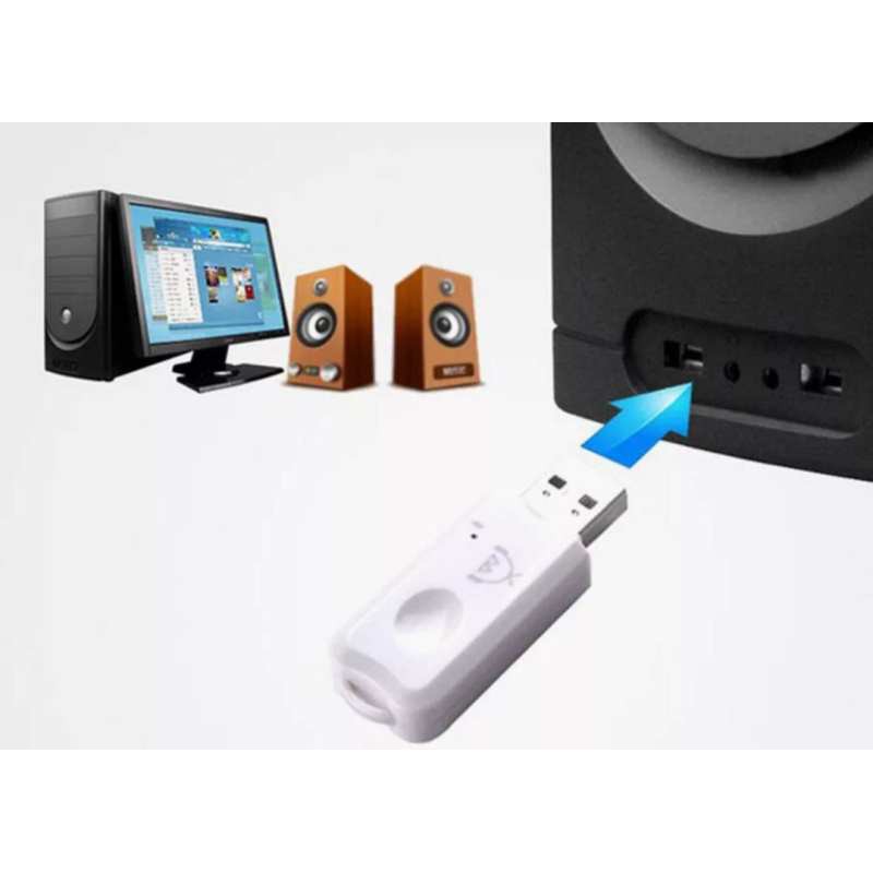 ตัวรับสัญญาณบลูทูธ USB Bluetooth Audio Music Wireless Receiver Adapters ...