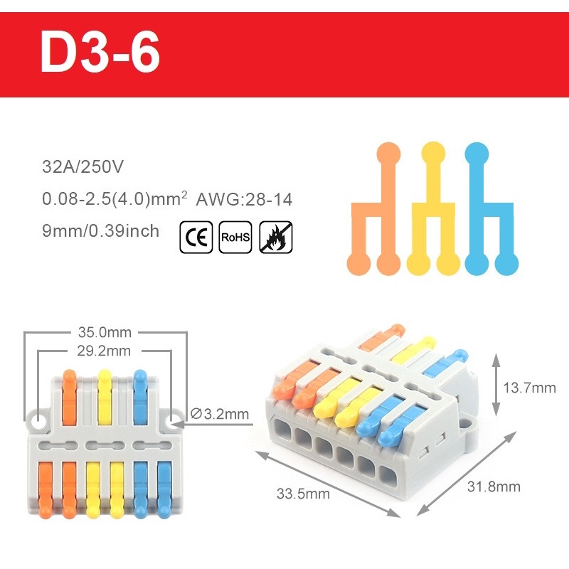 ขั้วต่อสายไฟ Quick Terminal เต้าจั้ม ข้อต่อสายไฟ ใช้งานง่ายลดเวลางาน ...