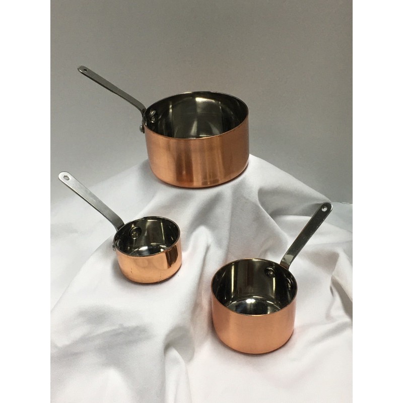 Mini Sauce Pot copper plated(หม้อซอสเคลือบทองแดง) | Shopee Thailand