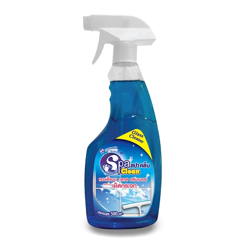 Spa Clean สเปรย์เช็ดกระจก น้ำยาเช็ดกระจกเงา สปาคลีน แฮนดี้แมน กลาส คลีนเนอร์ (ปริมาณสุทธิ 500 ...