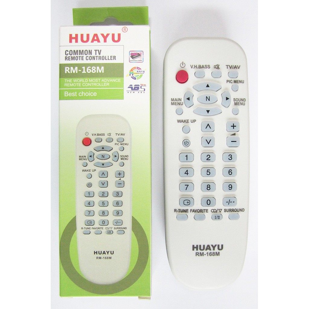 HUAYU REMOTE CONTROL รีโมทคอลโทรลฮัวยูใช้สำหรับทีวี RM-168M | Shopee ...