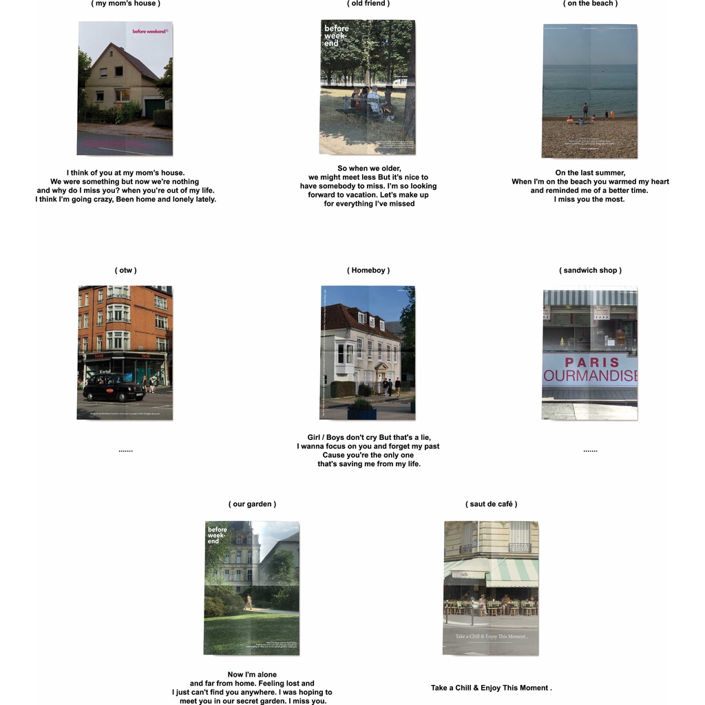 (PRE ORDER 7-10 DAY) before weekend, poster collection #2 | Shopee Thailand