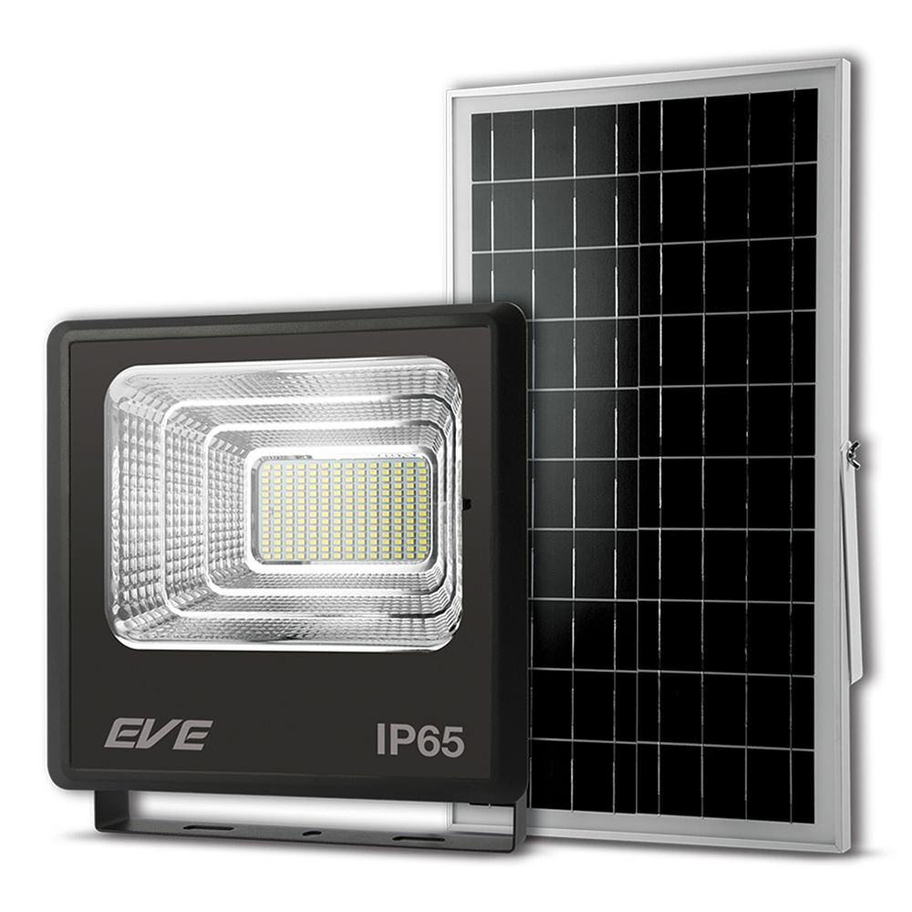 ไฟสปอทไลท์ภายนอก สปอทไลท์ SOLAR CELL EVE 100 วัตต์ สีดำ โคมไฟภายนอก โคม ...
