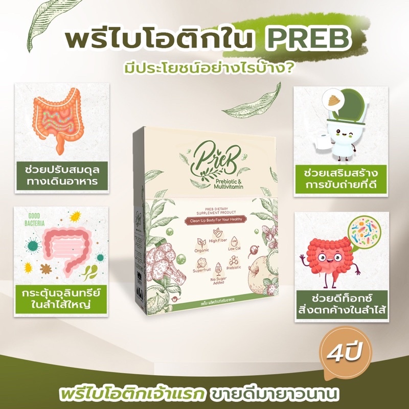 ราคาส่งตั้งแต่กล่องแรก ‼️ Preb พรีไบโอติคเจ้าแรกและเจ้าเดียวในไทย | Shopee Thailand