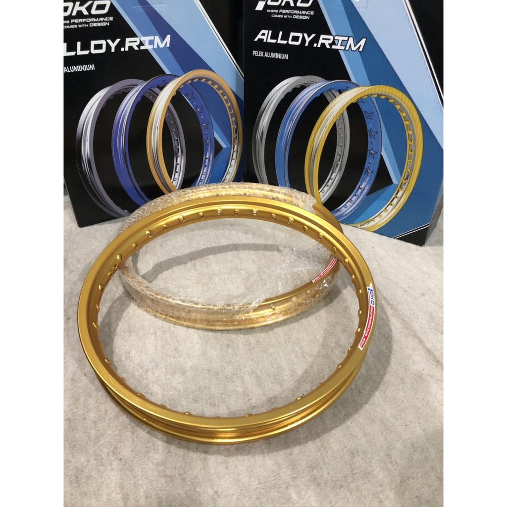 YOKOวงล้อโยโก YOKO สีทองอ่อน Light Gold อลูมิเนียม ขอบเรียบ 1.40 ขอบ 17 ...