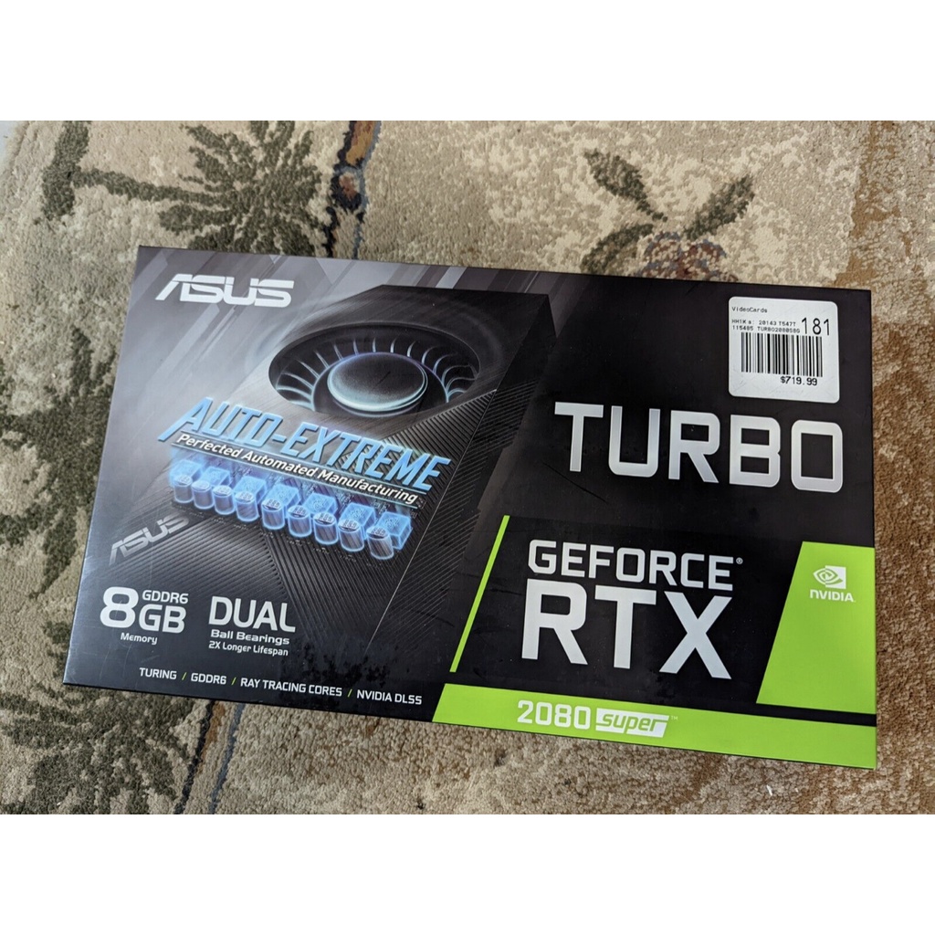 ASUS nVIDIA RTX 2080 Super TURBO 8GB GDDR6 Graphics card | Shopee Thailand