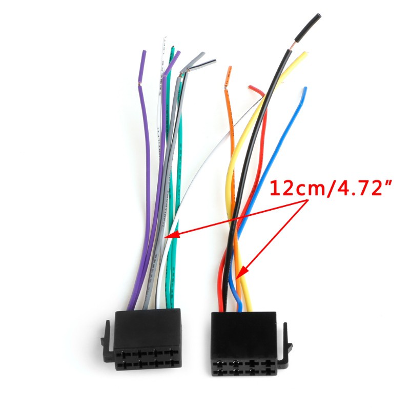 Universal Female ISO Wiring Harness Car Radio Adaptor Connector Wire ...