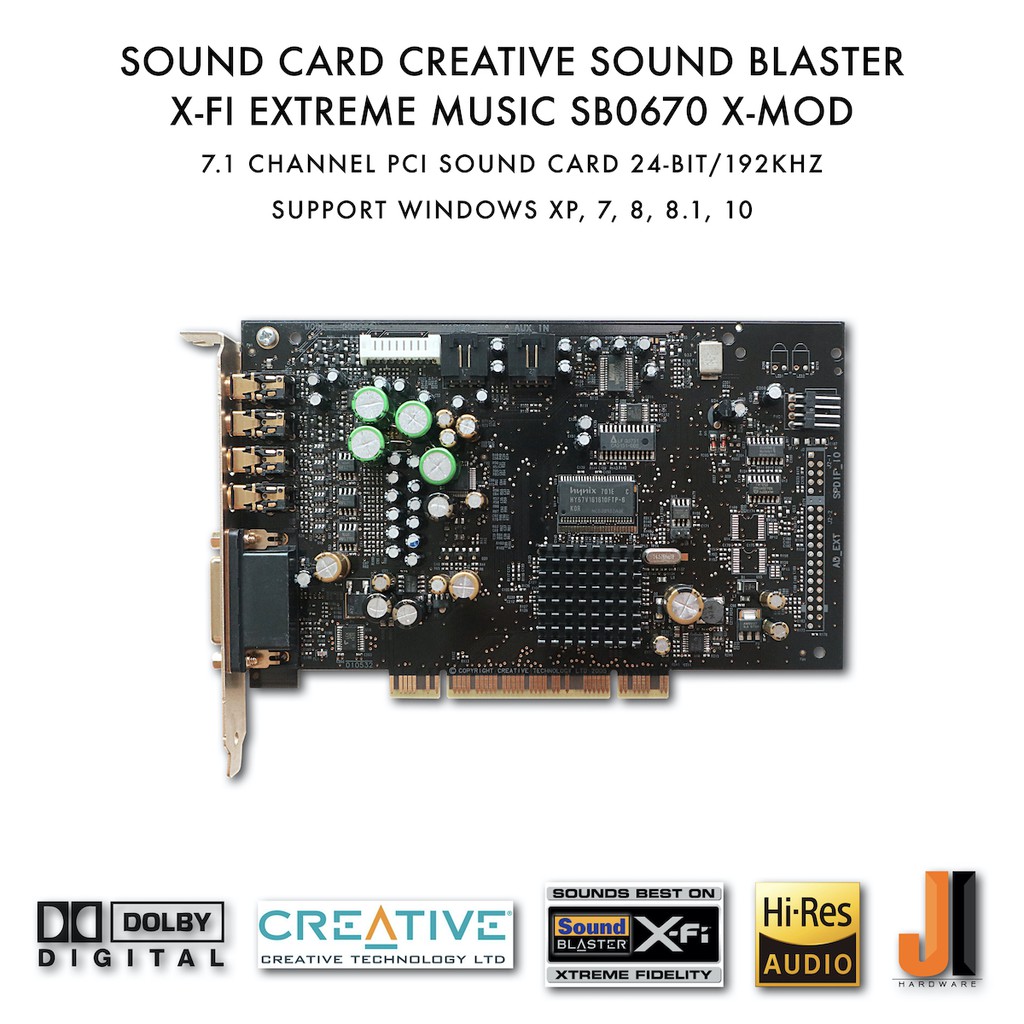 Sound Card Creative Sound Blaster X-Fi XtremeMusic SB0670 7.1 Channel ...