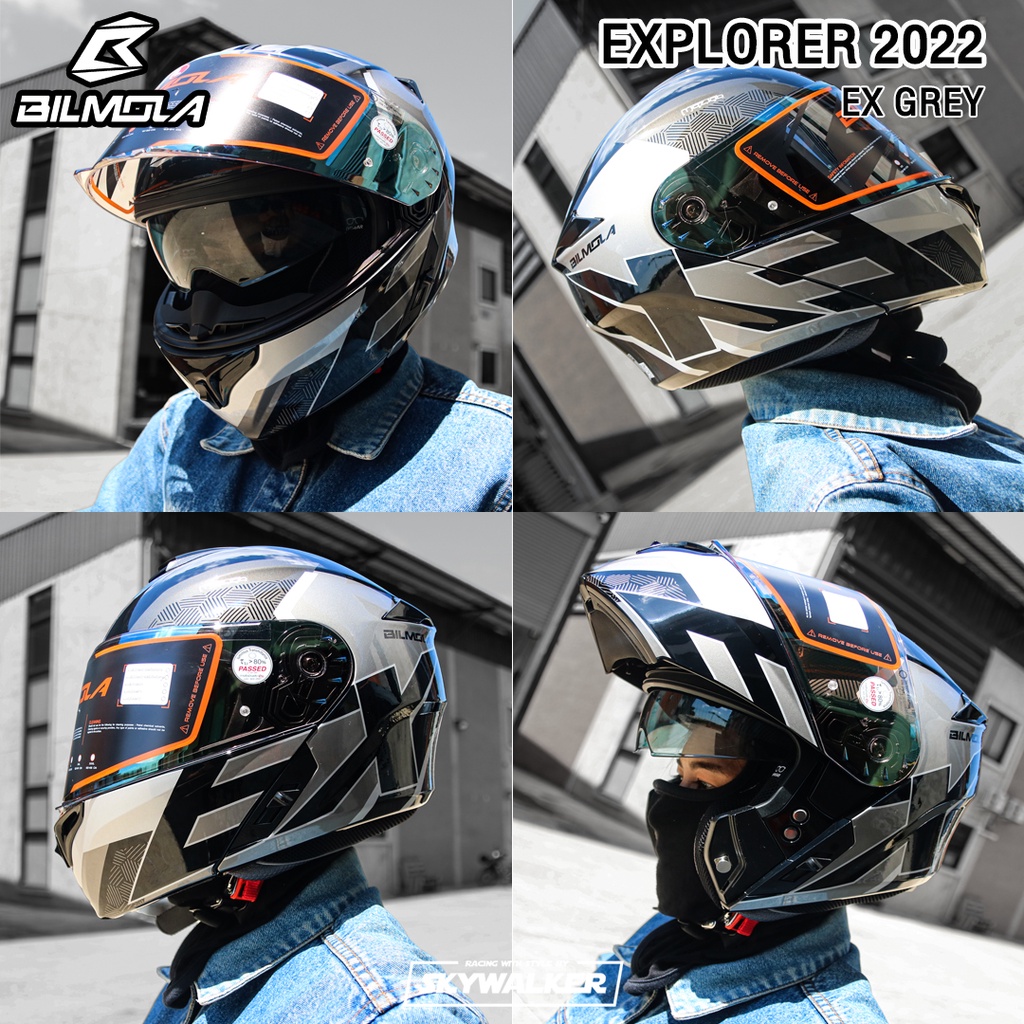 หมวกกันน็อค BILMOLA EXPLORER 2022 ยกคางได้ หมวกเต็มใบ | Shopee Thailand