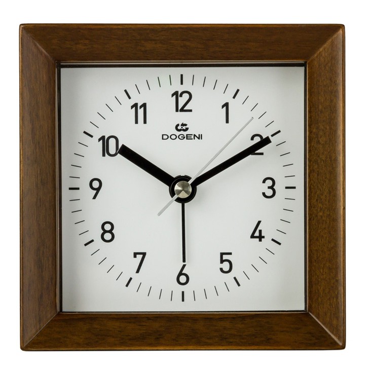 DOGENI นาฬิกาปลุก สีน้ำตาลเข้ม รุ่น TEW002DB | Shopee Thailand
