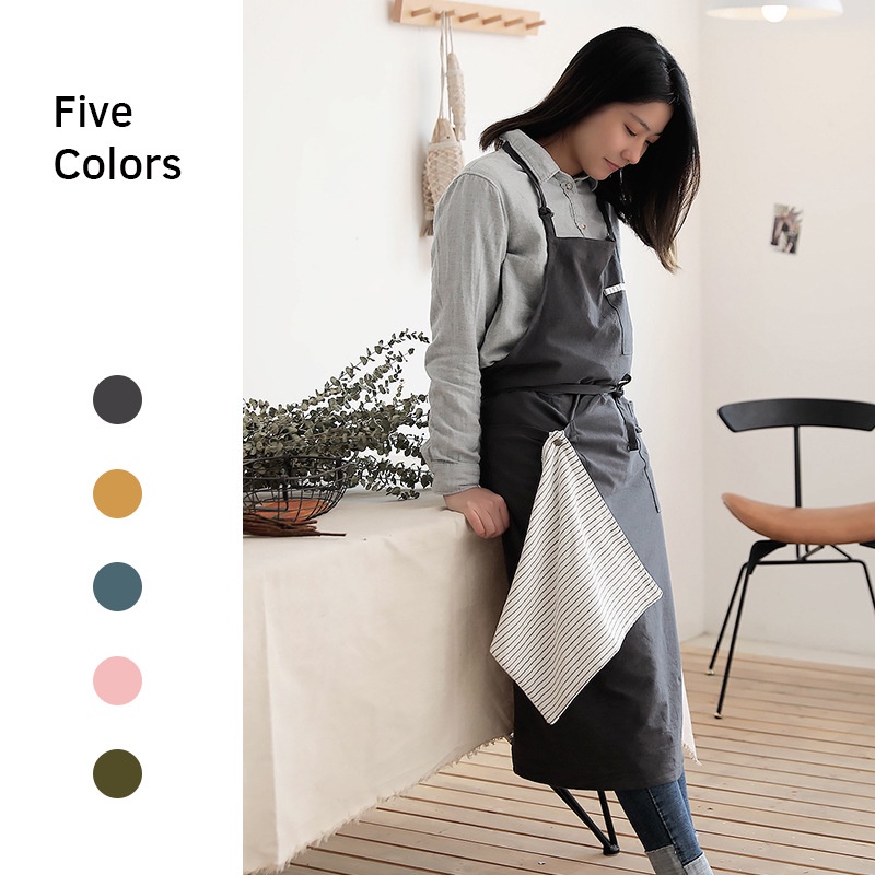 BBB Nordic Apron Cotton and Linen Hand Wipe Apron Kitchen Work Cloth ...