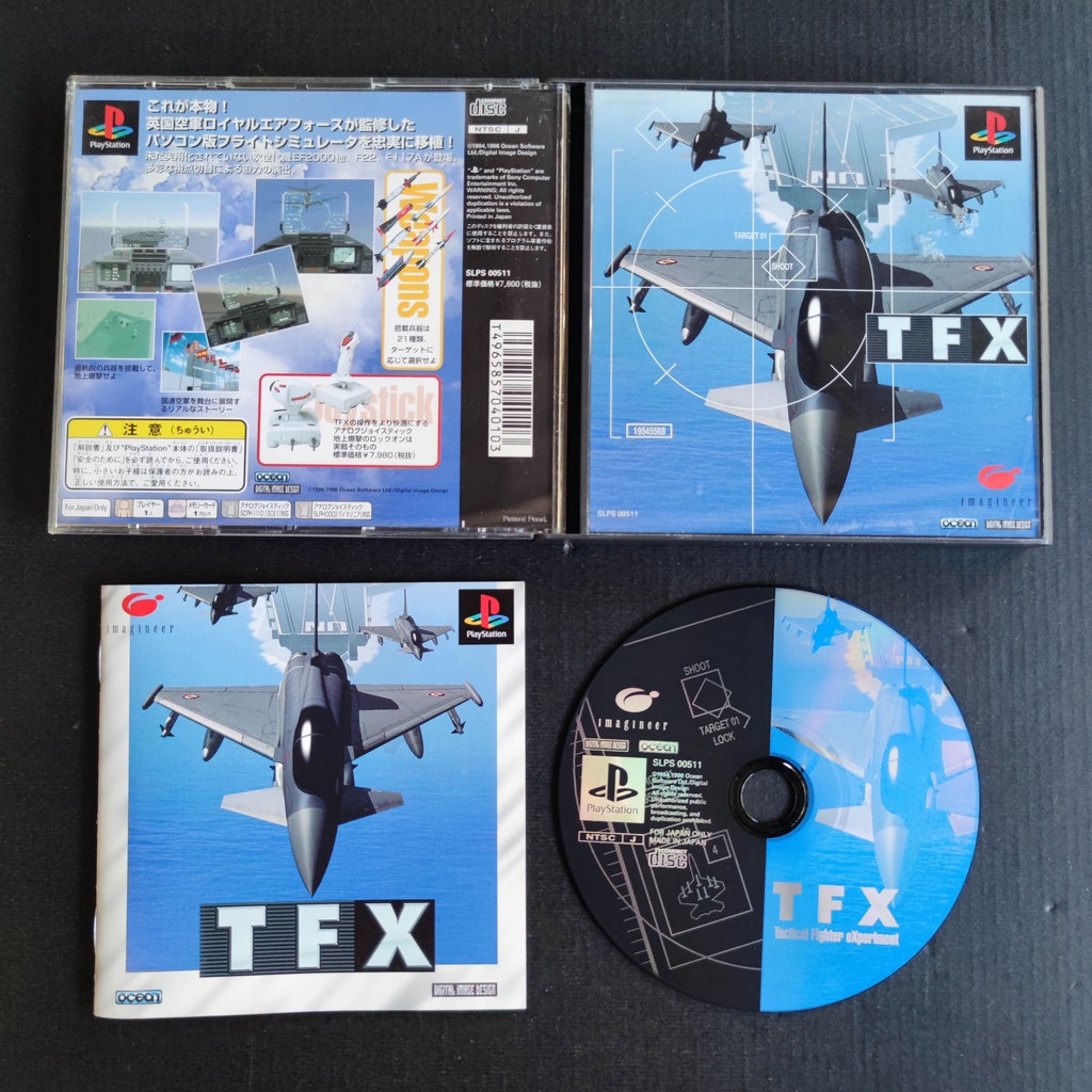 TFX - TACTICAL FIGHTER EXPERIMENT แผ่นแท้ PS1 แผ่นสภาพดี เล่นได้ ...