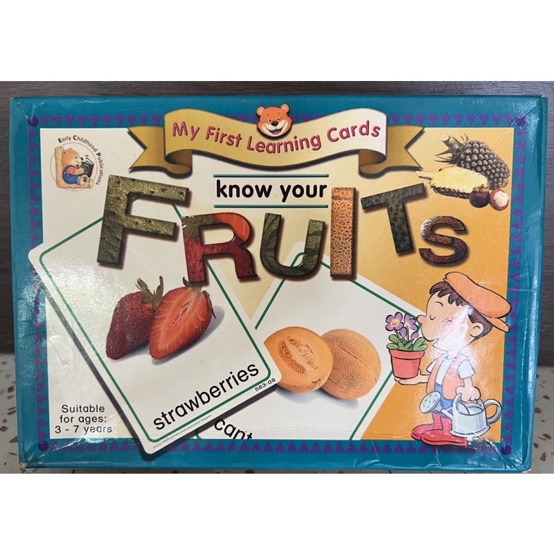 E45. My first learning cards : Know your Fruits | Shopee Thailand