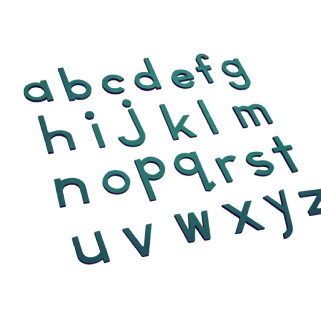 Green moveable alphabets a-z for teaching Phonics for children 3-6 ...