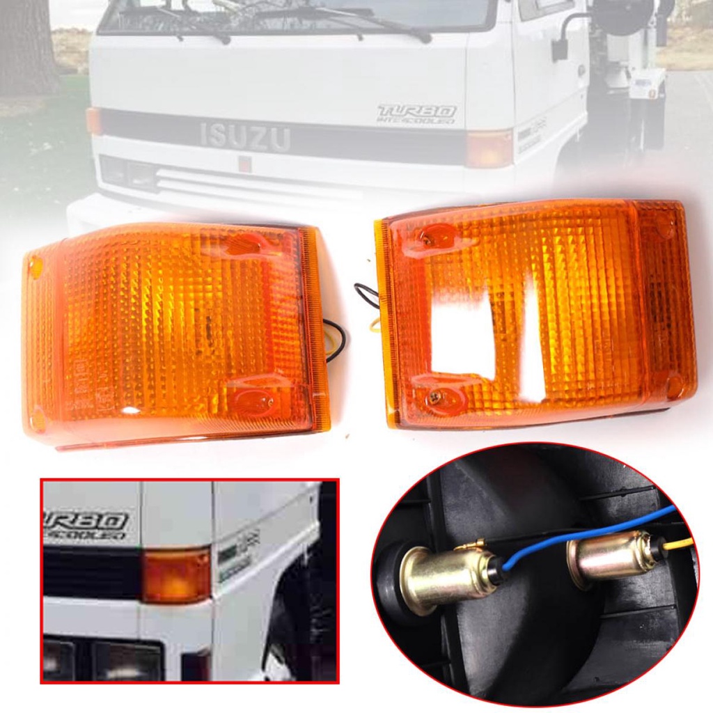 ไฟมุม สีส้ม รุ่น อีซูซุ GMC ELF NPR NKR NHR ไฟหรี่มุม ไฟมุมหน้า ISUZU ...