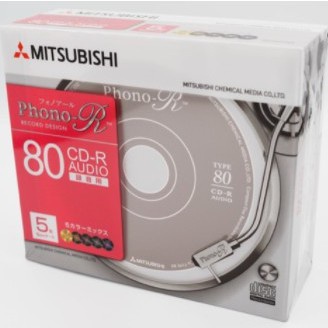 CD-R AUDIO MITSUBISHI เเผ่นคุณภาพ/จำนวน 1 แพ็ค มี 5 แผ่น (แพ็คเกจรุ่น ...