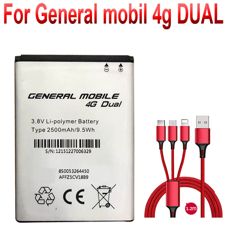 3.8V Battery For General Mobile 4G Dual GM4G Android One Cell Mobile ...