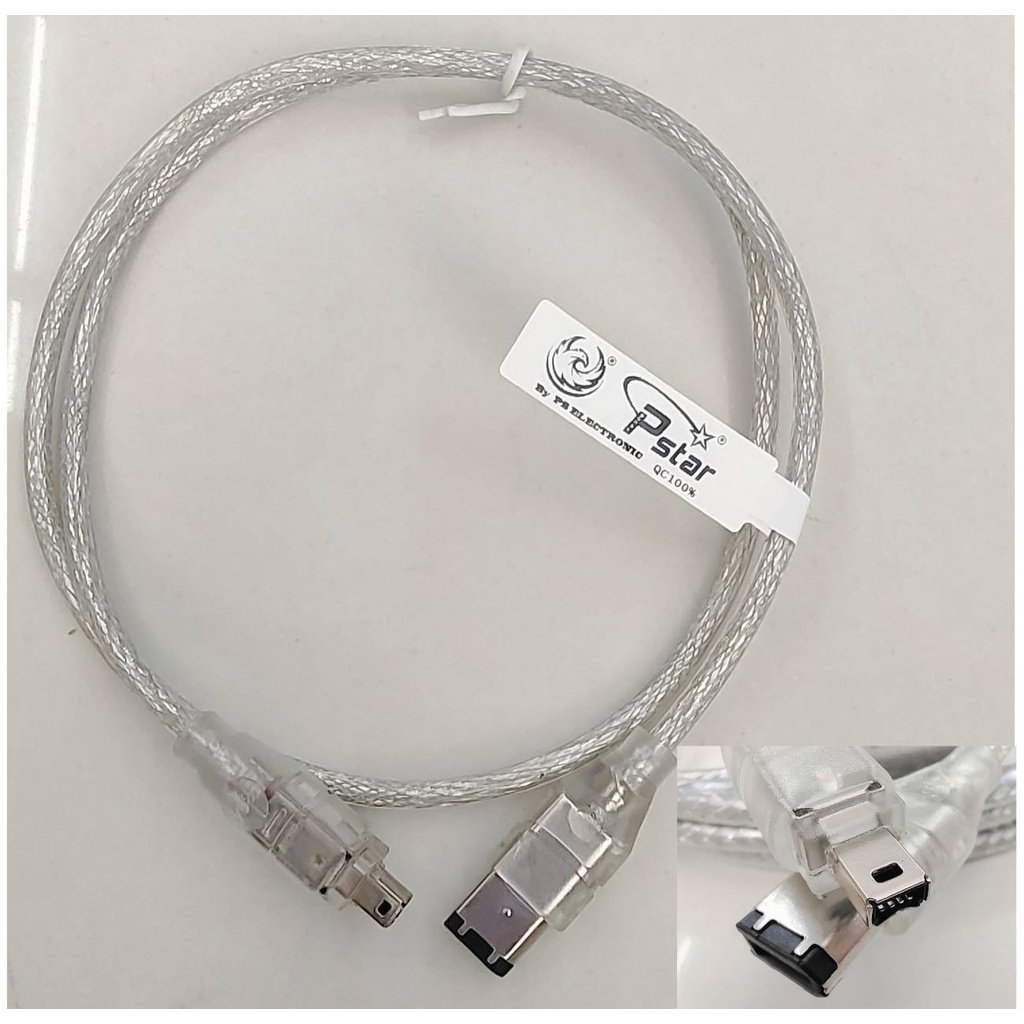 สายFirewire สายไฟร์ไวร์/สาย6พิน ยาว75CM ระบบการเชื่อมต่อความเร็วสูงเชื่อมระหว่างคอมพิวเตอร์กับ ...