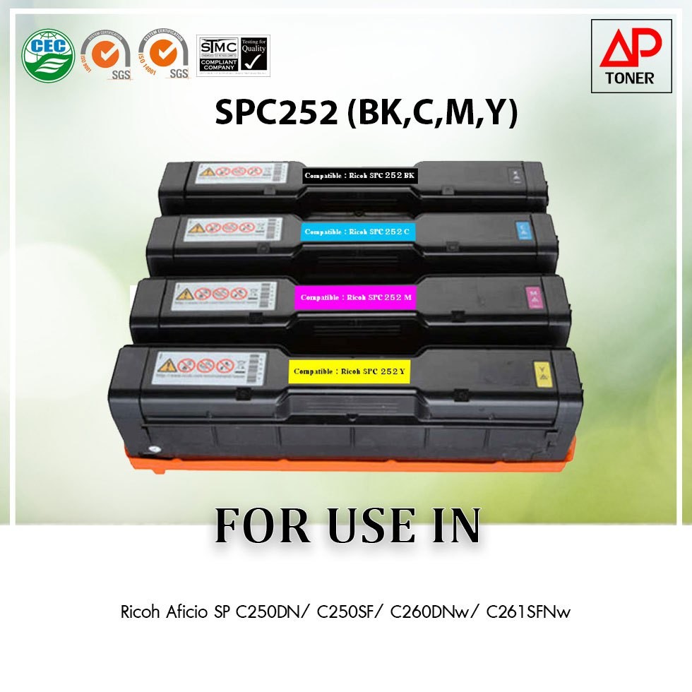 หมึกเลเซอร์เทียบเท่า Ricoh SP C252HS สำหรับเครื่องพิมพ์รุ่น Ricoh SP ...