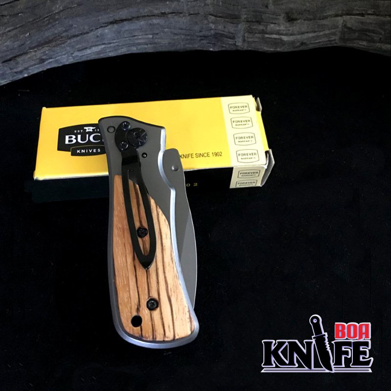 มีดพับ Buck KNIVES X35 ขนาด 15.5cm ไม้แท้ สแตนเลส มีระบบดีดใบ เดินป่า ...