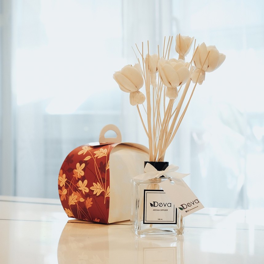 🔥พร้อมส่ง🔥 ก้านไม้หอม Deva Aroma Diffuser แบรนด์แท้ 100ml. ก้านดอก ...
