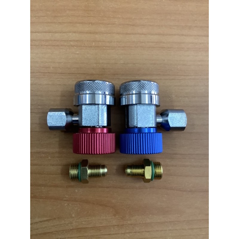 คอปเปอร์ เติมน้ำยาแอร์ R134a AC Coupler R-134 สีแดง High/สีน้ำเงิน Low ...