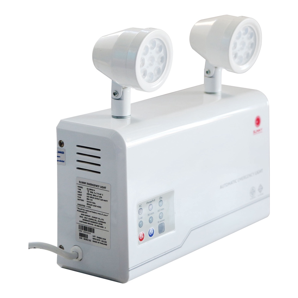 Sunny ไฟฉุกเฉิน LED 2 x 9W แสงขาว (DL) รุ่น CU209CD4 สีขาว | Shopee ...