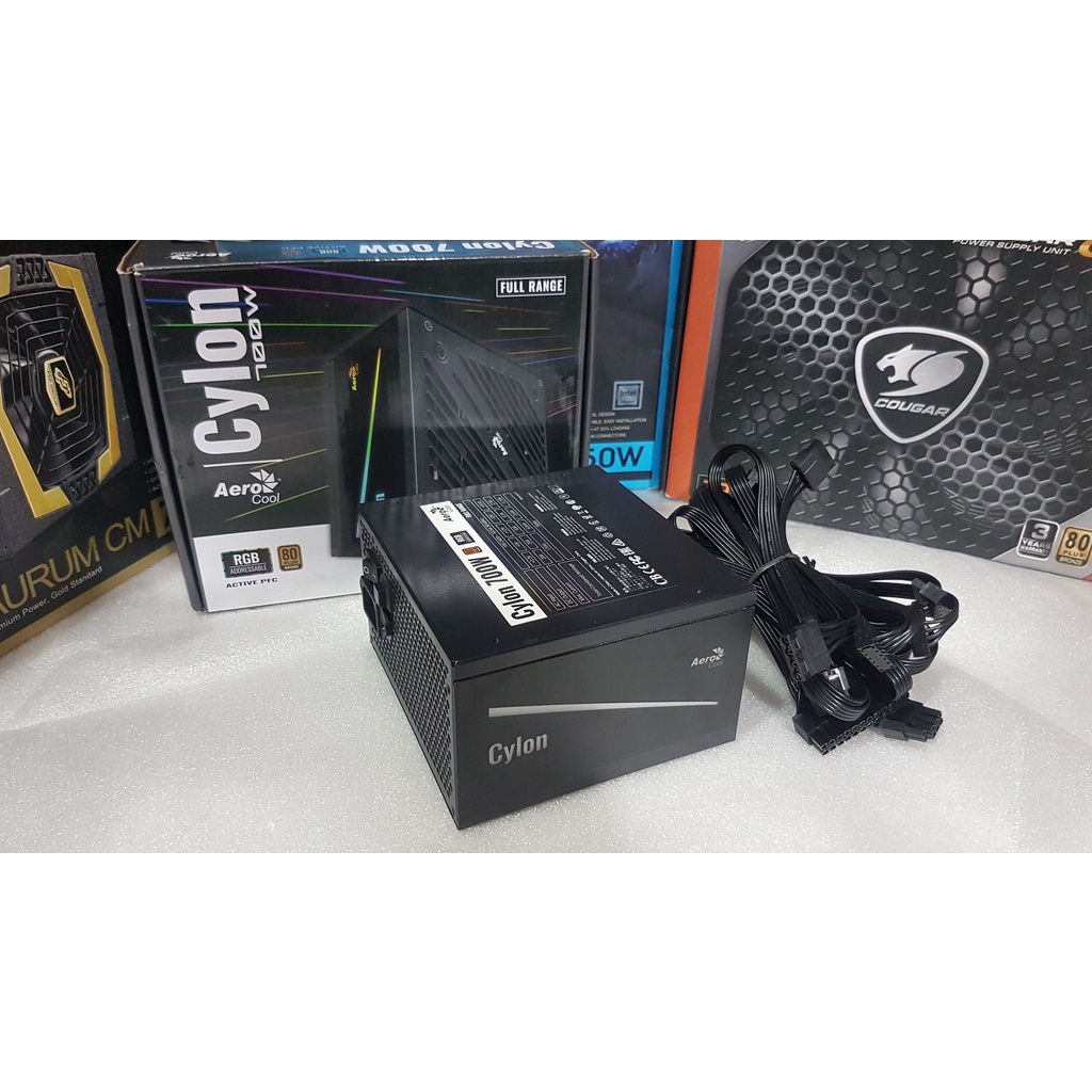 PSU ประกัน 3เดือน AeroCool Cylon 700W 80+Bronze มือ2 มีไฟRGB / power ...