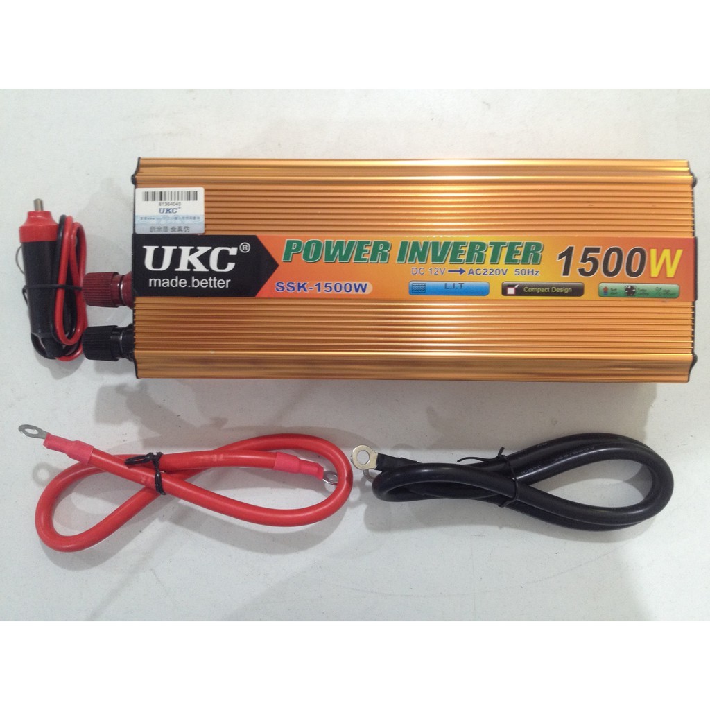 Inverter อินเวอร์เตอร์ UKC I-Power SSK Series 1500 W DC-AC Inverter DC 12V TO AC 220V 1500W ...