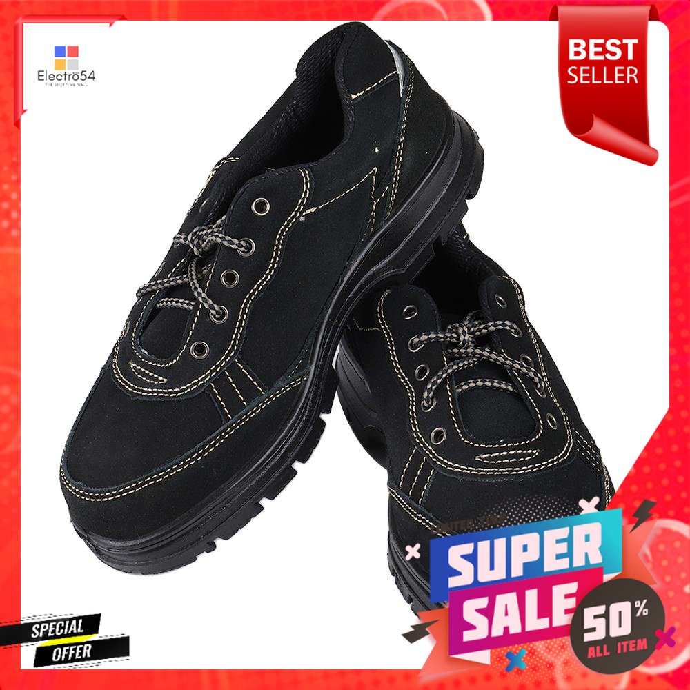 รองเท้านิรภัยหนังหุ้มส้น พื้น PU PANGOLIN PG9711 #43 สีดำCOMPOSITE ...