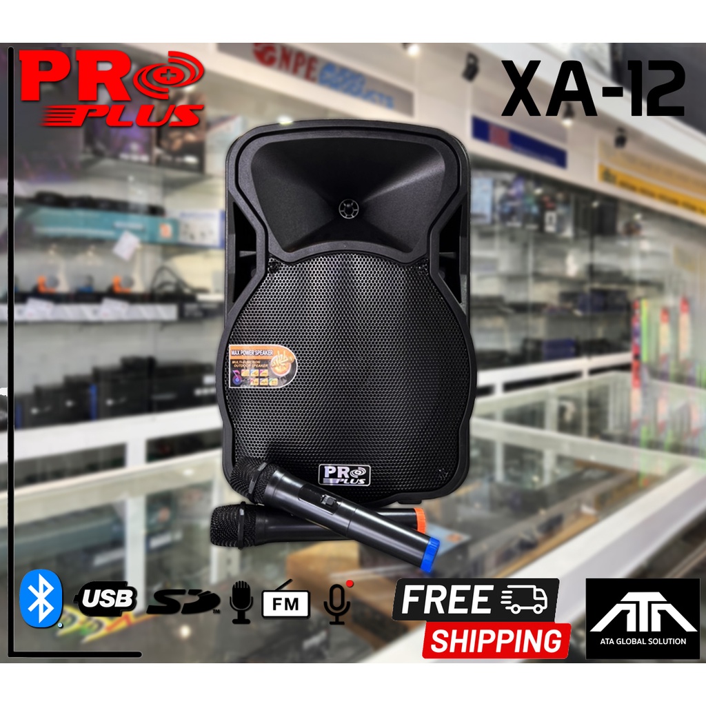 PROPLUS XA-12 ลำโพงล้อลาก 12 นิ้ว ไมค์ลอย2ตัว ลำโพง XA12 XA 12 ลำโพง PROPLUS XA-12 | Shopee Thailand