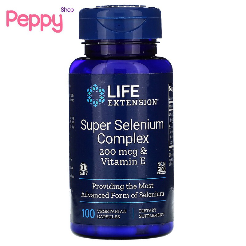 Life Extension Super Selenium Complex 100 Vegetarian Capsules ซุปเปอร์ ซิลิเนียม คอมเพล็กซ์ 100 ...