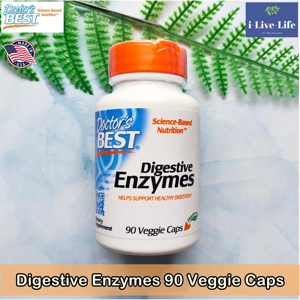 Digestive Enzymes 90 Veggie Caps - Doctor's Best | Shopee Thailand