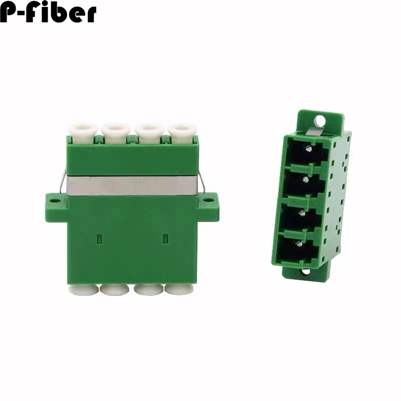 10pcs LC Quad adapter optical fiber flange coupler SM MM OM1 OM2 OM3 ...