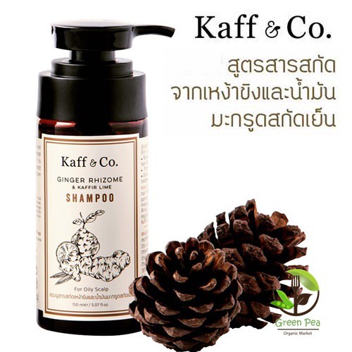 Kaff&Co. แชมพูขิง ผสมน้ำมันมะกรูดสกัดเย็น ผมร่วง หนังศีรษะมัน 150 / 300 ml. | Shopee Thailand
